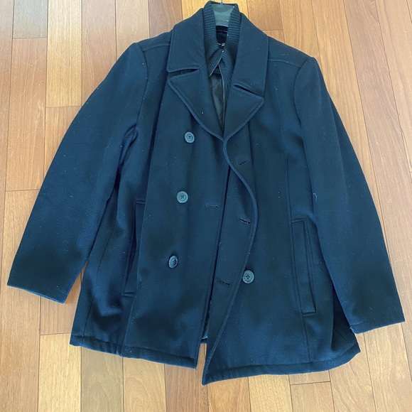 Black Rivet | Jackets & Coats | Black Pea Coat | Poshmark